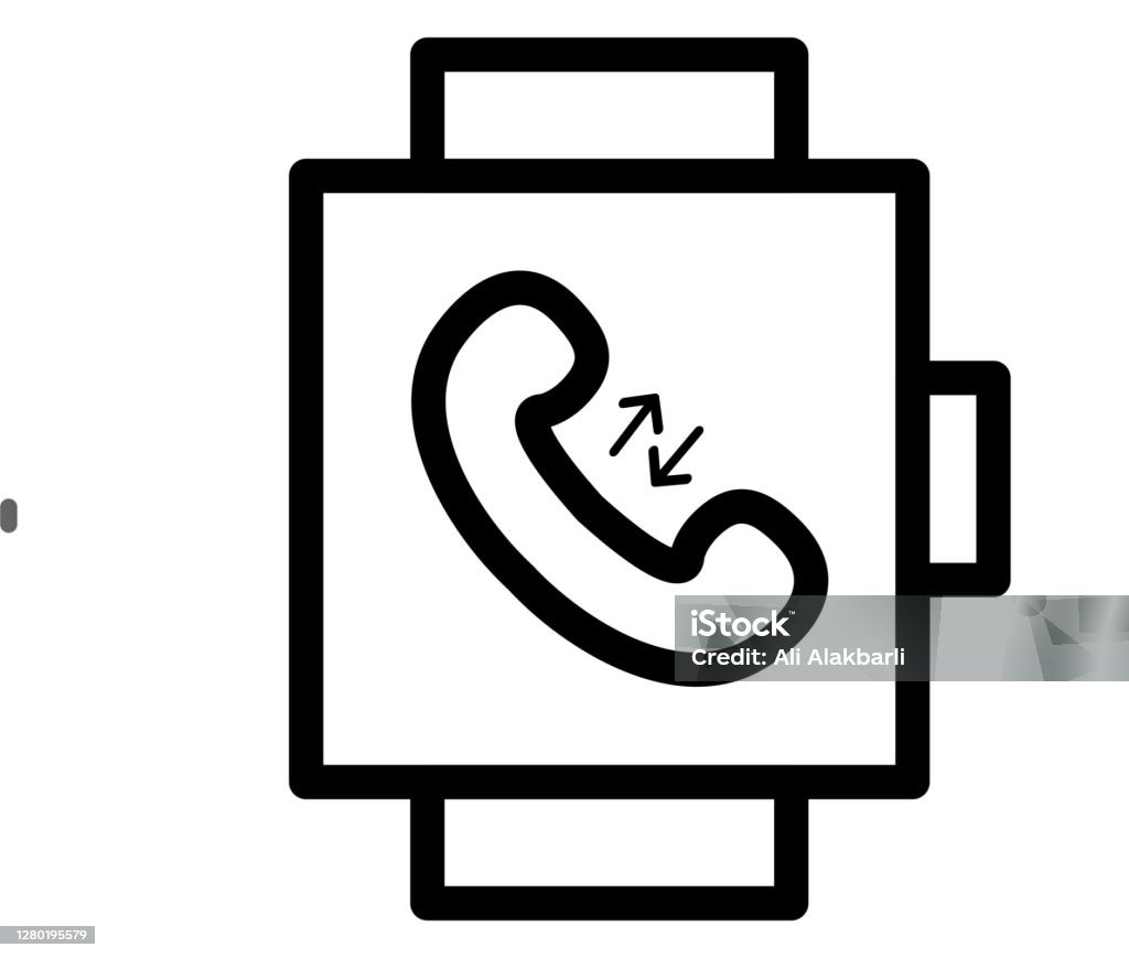 Receive Calling On Smartwatch Icon Stock Illustration - Download Image ... Receive Calling On Smartwatch Icon Stock Illustration - Download Image ...