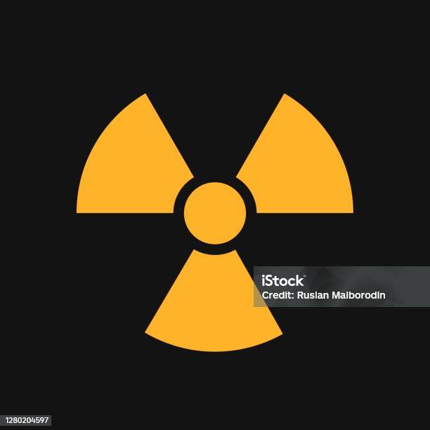 Vecteur Dicône De Rayonnement Symbole De Danger De Signe Radioactif