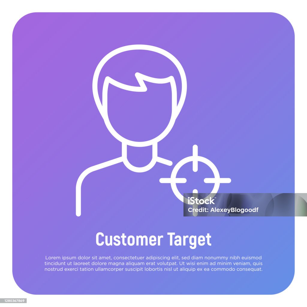 Customer Target Thin Line Icon Optimization Of Audience Market Strategy ... Customer Target Thin Line Icon Optimization Of Audience Market Strategy ...