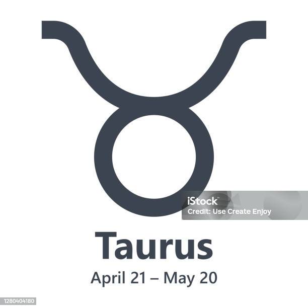 Vector Black Taurus Astrology Zodiac Sign Stock Illustration Download