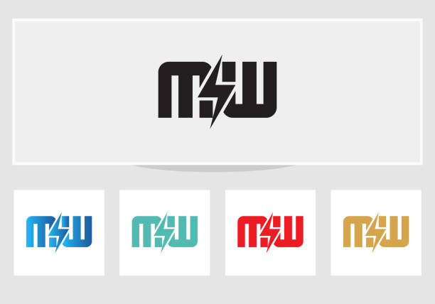 Mw logo design Clipart Vector PNG , SVG, EPS, PSD, AI