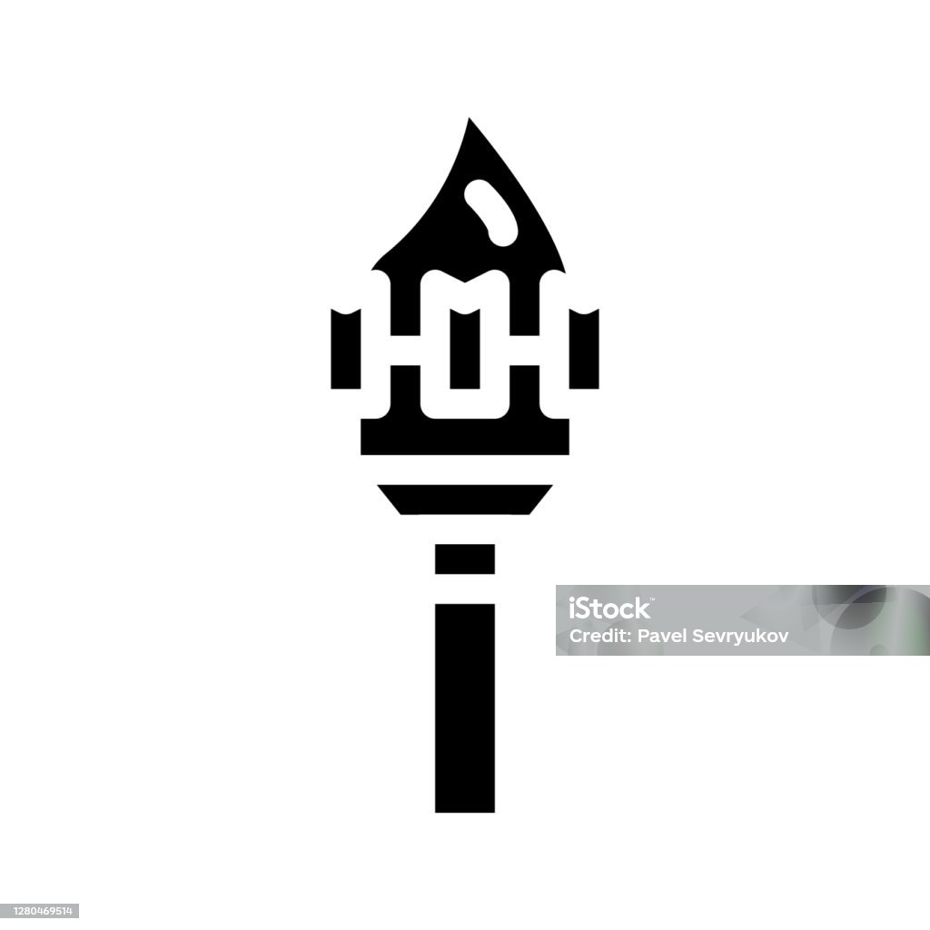 Burning Torch Glyph Icon Vector Black Illustration Stock Illustration ... Burning Torch Glyph Icon Vector Black Illustration Stock Illustration ...