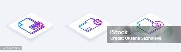 Atur Dokumen File Pdf Baris Isometrik Perlindungan Folder Dokumen Dan