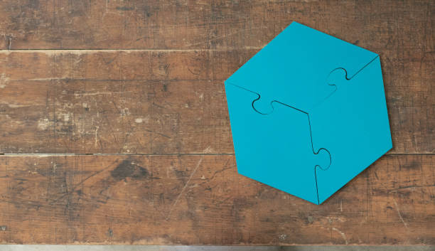 Free picture: Colorful jigsaw puzzle game parts on hardwood parquet floor