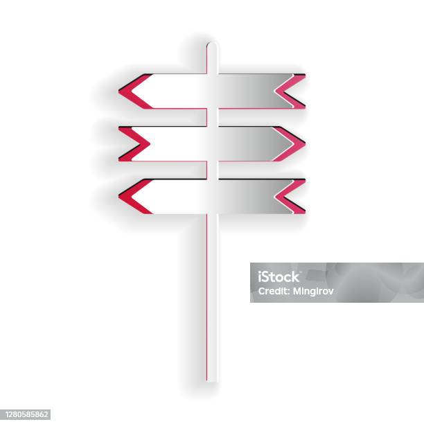 Coupure De Papier Panneau De Signalisation Routière Icône De Panneau