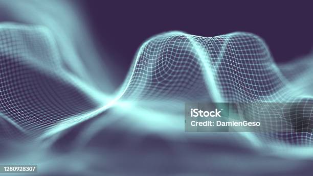 Teknologi Data Ilustrasi Futuristik Abstrak Bentuk Poli Rendah Dengan