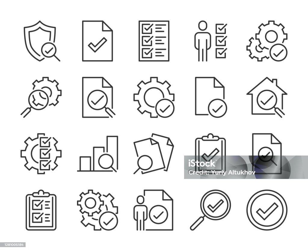 Inspection Icon Inspection And Testing Line Icons Set Editable Stroke ... Inspection Icon Inspection And Testing Line Icons Set Editable Stroke ...