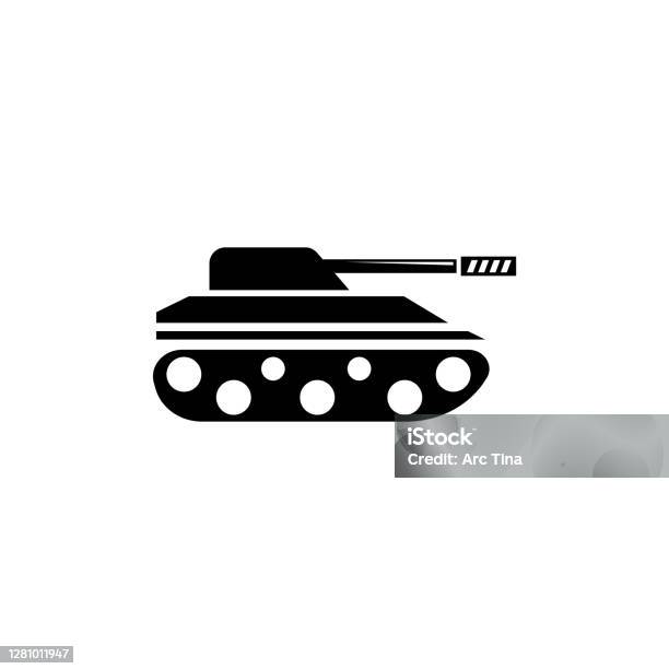 Char De Larmée De Guerre Icône Militaire De Vecteur Plat De Panzer