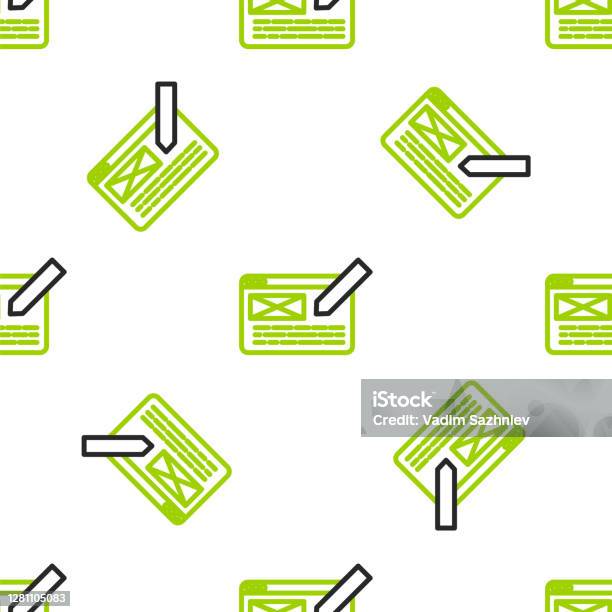 Vetores De Ícone De Design Da Linha Ui Ou Ux Isolado Padrão Perfeito No
