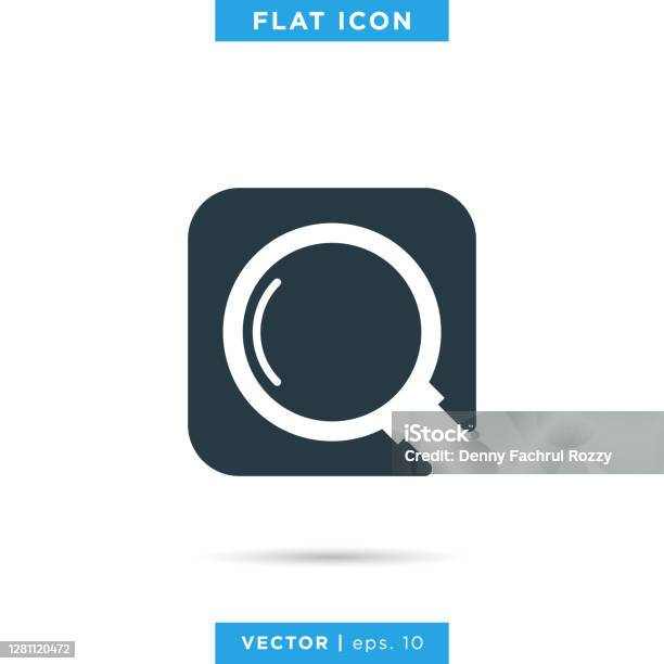 Memperbesar Kaca Ikon Vektor Stok Ilustrasi Desain Template Ilustrasi