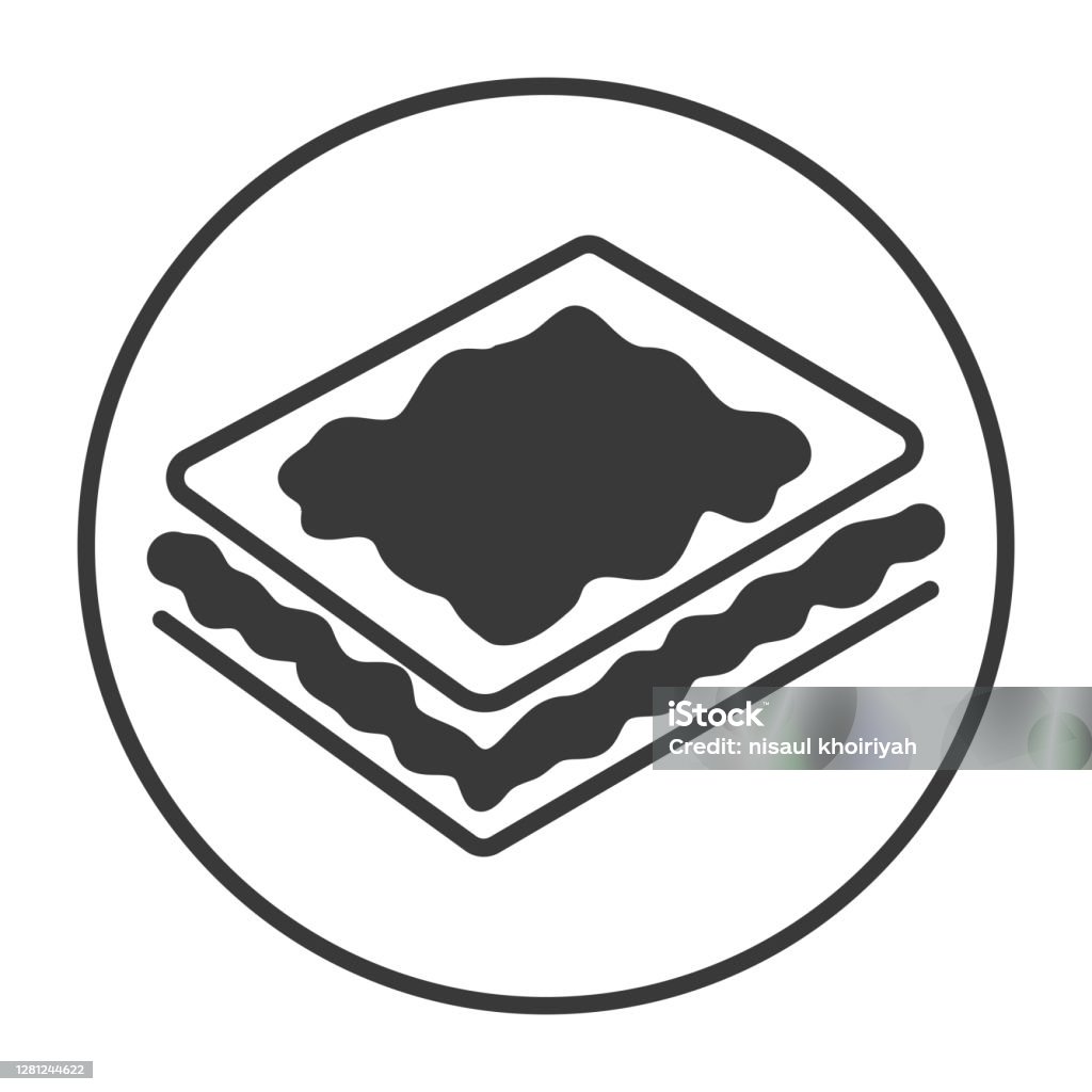 Arrondi Licône De Vecteur De Pâte Feuilletée Ou De Feuille De