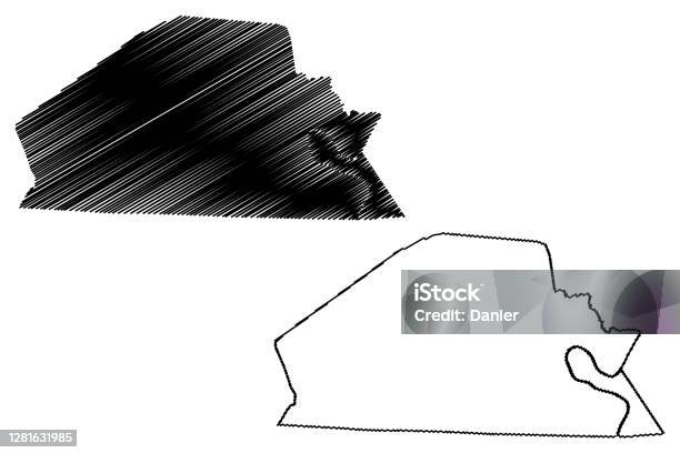 Monroe County Kentucky Carte Vectorielle Illustration Scribble Croquis