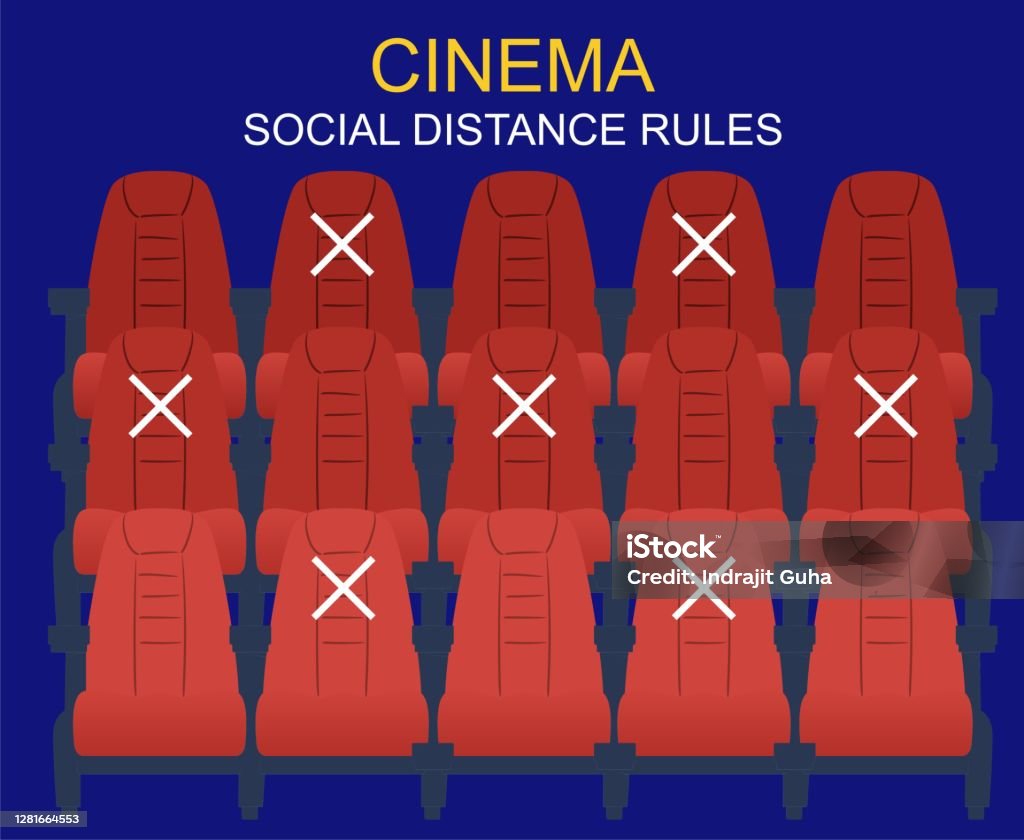 Jarak Sosial Di Bioskop Orangorang Menjaga Jarak Duduk Melalui Satu ... Jarak Sosial Di Bioskop Orangorang Menjaga Jarak Duduk Melalui Satu ...