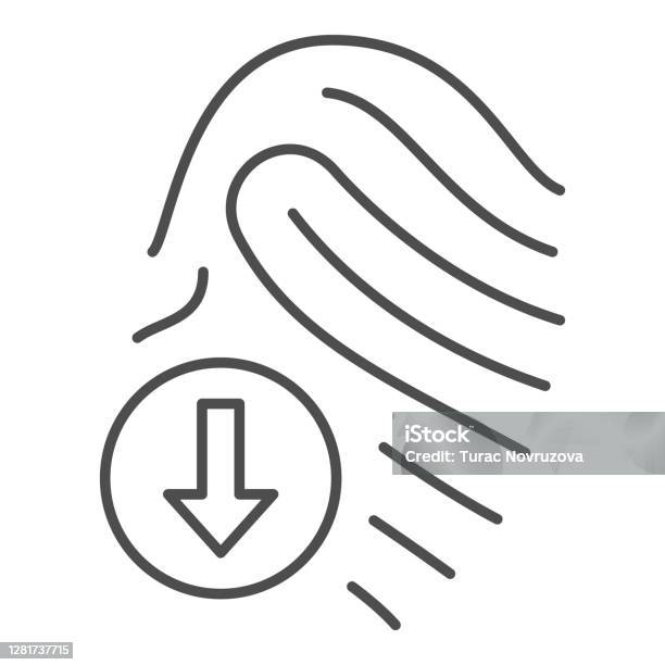Fingerprint Scanner Thin Line Icon Robotization Concept Identification ... Fingerprint Scanner Thin Line Icon Robotization Concept Identification ...