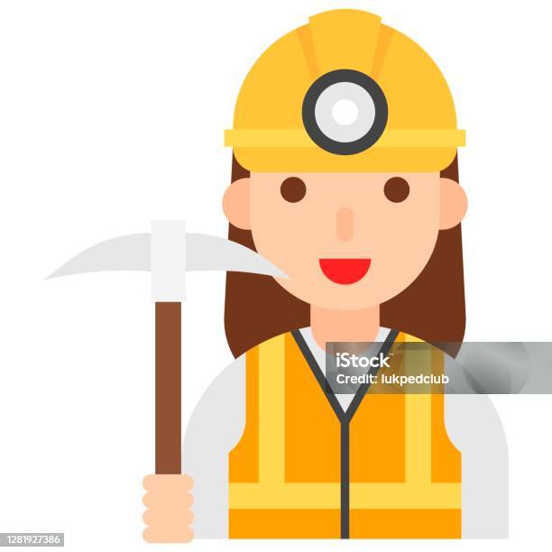 Icône De Mineur Illustration De Vecteur De Profession Et Demploi