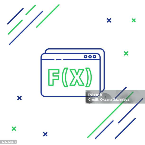 Icône De Symbole Mathématique De Fonction De Ligne Isolée Sur Le Fond