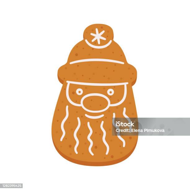 Kue Roti Jahe Natal Berbentuk Santa Claus Ilustrasi Stok Unduh Gambar