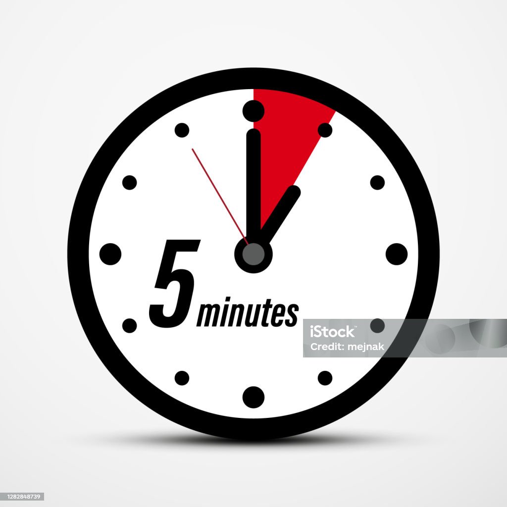 Five Minutes Clock Icon Stock Illustration - Download Image Now - Clock ... Five Minutes Clock Icon Stock Illustration - Download Image Now - Clock ...