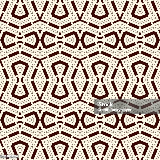 Pola Mulus Dengan Ornamen Geometris Simetris Latar Belakang Abstrak