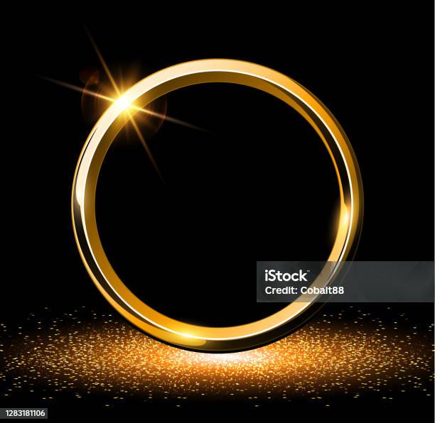 Vetores de Anel Cintilante Dourado Com Glitter No Fundo Preto e mais ... Vetores de Anel Cintilante Dourado Com Glitter No Fundo Preto e mais ...