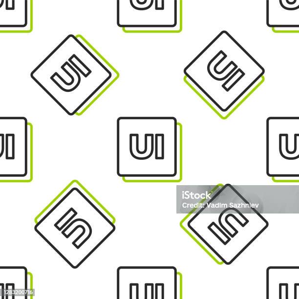Vetores De Ícone De Design Da Linha Ui Ou Ux Isolado Padrão Perfeito No