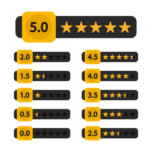 two half star rating rate system vektör özgür | AI, SVG ve EPS