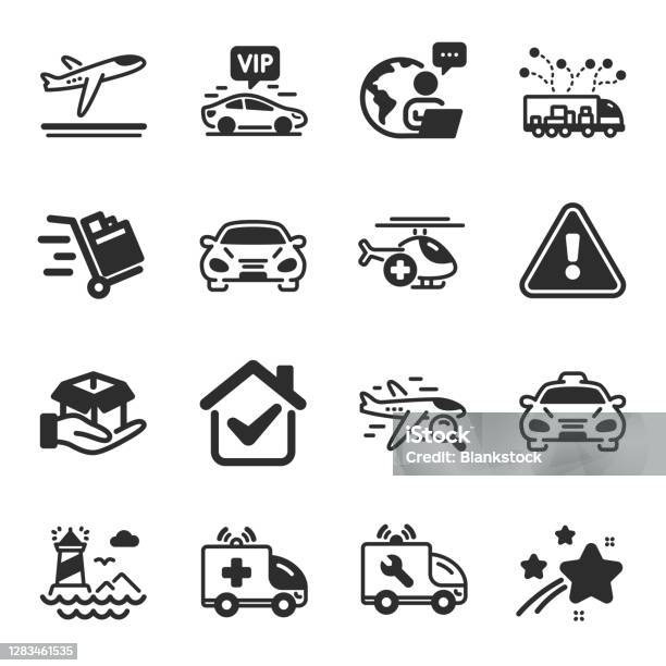 Satz Von Transportsymbole Wie Viptransfer Taxi Lkwliefersymbole Vektor ... Satz Von Transportsymbole Wie Viptransfer Taxi Lkwliefersymbole Vektor ...