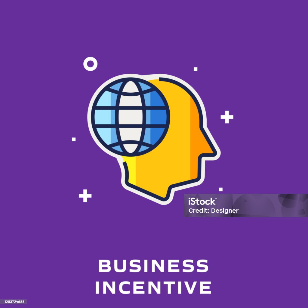 Business Incentive Flat Line Icon Outline Vector Symbol Illustration ... Business Incentive Flat Line Icon Outline Vector Symbol Illustration ...