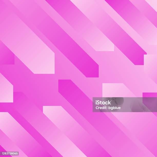 Desain Abstrak Dengan Bentuk Geometris Trendy Pink Gradient Ilustrasi