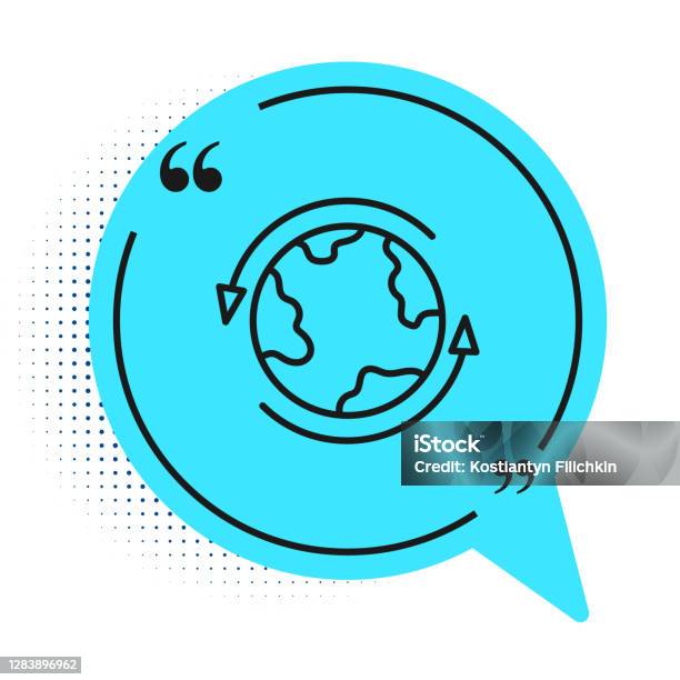 Ligne Noire Icône Mondiale Isolée Sur Fond Blanc Épinglez Sur Le Globe
