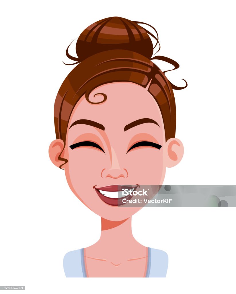 Face Expression Of Beautiful Woman Female Emotion Stock Illustration