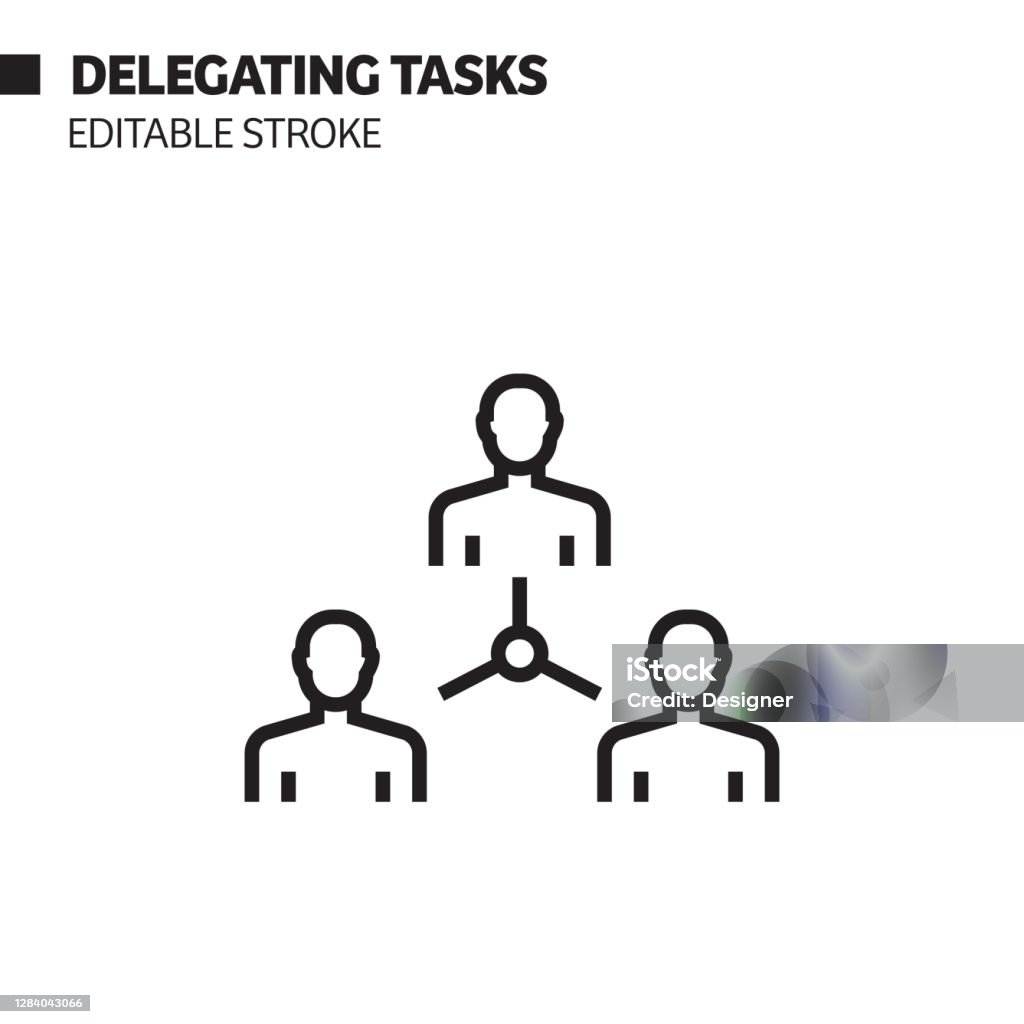 Delegating Tasks Line Icon Vector Symbol Illustration Stock ... Delegating Tasks Line Icon Vector Symbol Illustration Stock ...