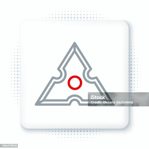 Ligne Japonais Ninja Shuriken Icône Isolée Sur Fond Blanc Concept De