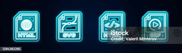Atur Dokumen File Html Baris Svg Dan Gif Ikon Neon Bersinar Vektor ... Atur Dokumen File Html Baris Svg Dan Gif Ikon Neon Bersinar Vektor ...