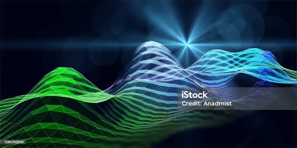 Abstract Background Wave Algorithm Analyze Data With Blurred Lines