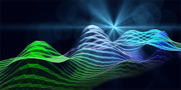 Abstract Background Wave Algorithm Analyze Data With Blurred Lines