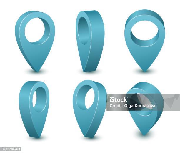 Pointeur De Carte Bleu Marqueur Dépingle 3d Pour Le Lieu De Voyage