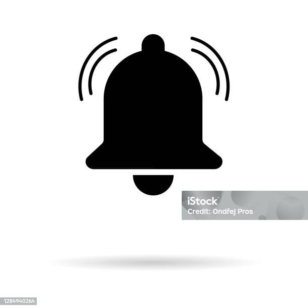Icône Dalerte De Cloche Isolée Sur Le Fond Blanc Symbole Dillustration