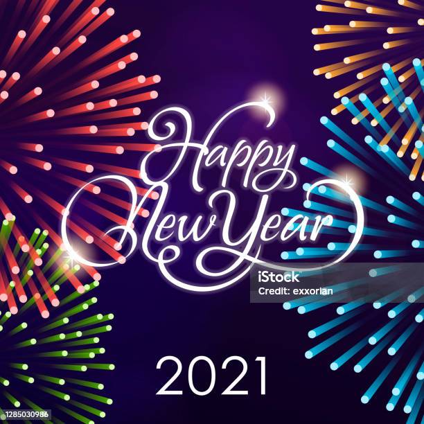 Feux Dartifice Du Nouvel An 2021 Spectaculaires Vecteurs Libres De