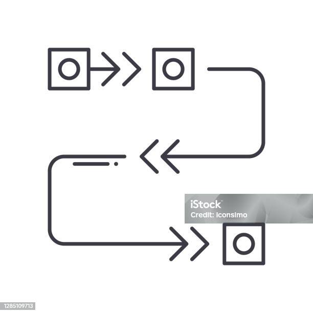 Agile Methodology Icon Linear Isolated Illustration Thin Line Vector