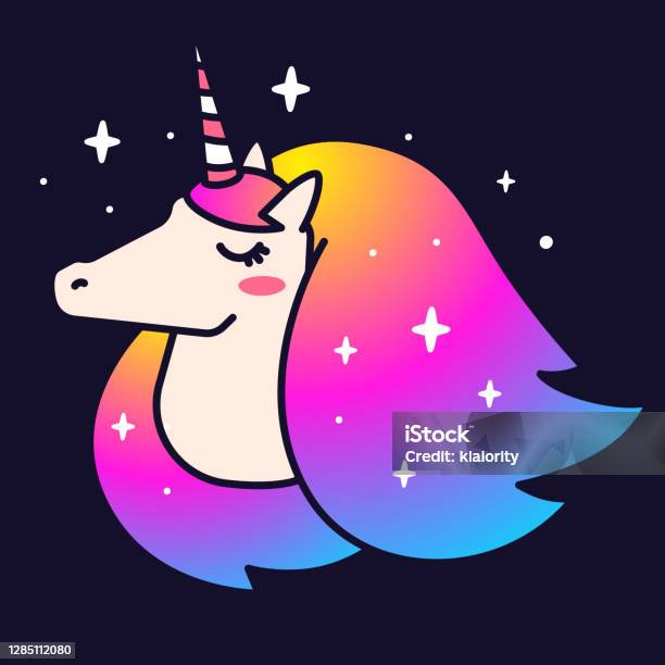 Ilustrasi Vektor Kepala Unicorn Magis Dengan Surai Warna Pelangi Dan ... Ilustrasi Vektor Kepala Unicorn Magis Dengan Surai Warna Pelangi Dan ...
