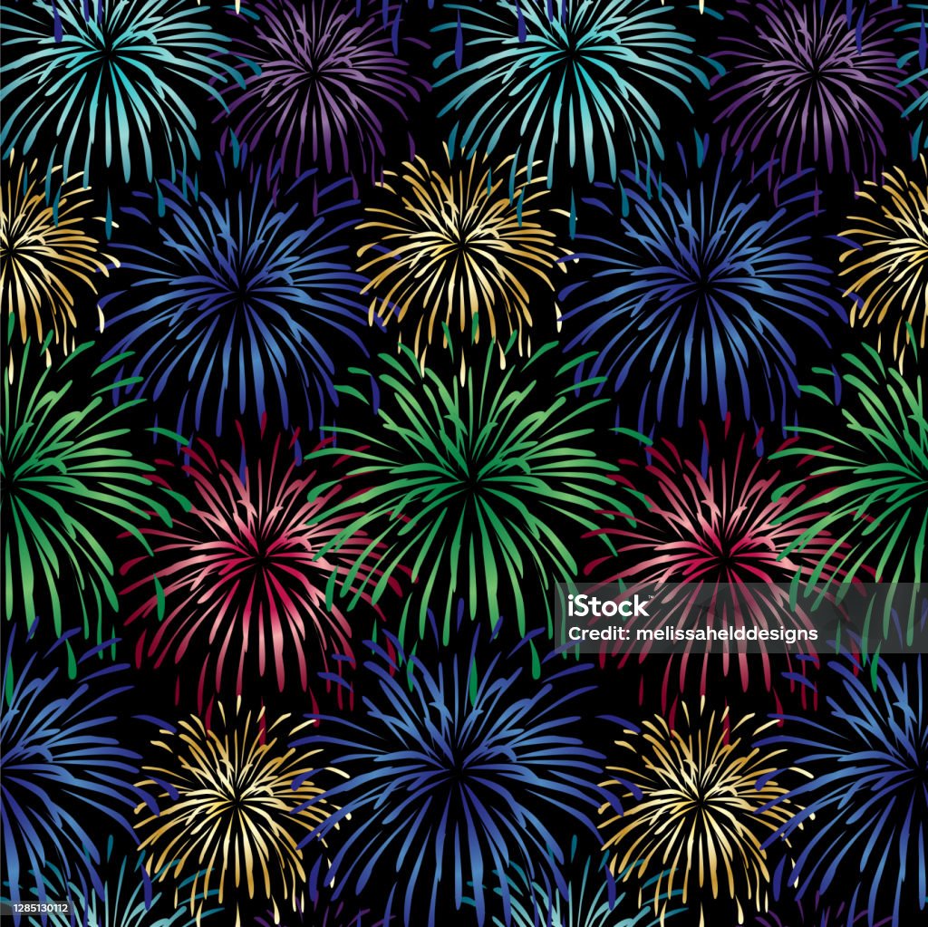 シームレスな花火背景ベクトルパターン お祝いのベクターアート素材や画像を多数ご用意 お祝い イラストレーション カラフル Istock