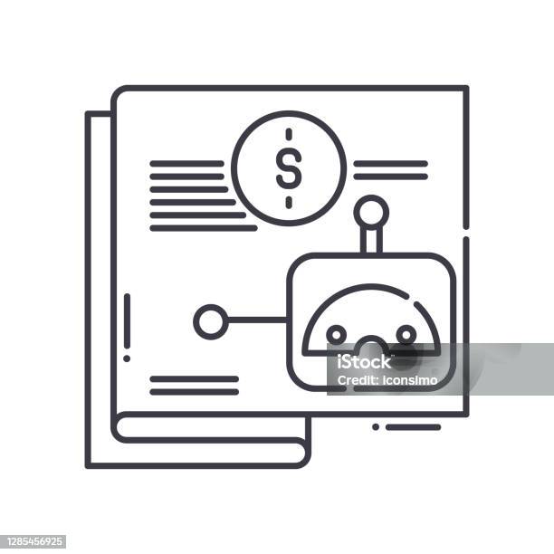 Ikon Pengkodean Bisnis Ilustrasi Terisolasi Linear Vektor Garis Tipis