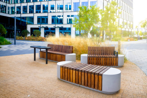 Free Stock Photo of Urban Square With Benches and Buildings | Download ...