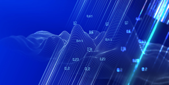 Latar Belakang Abstrak Dengan Algoritma Wireframe Menganalisis Data Dan
