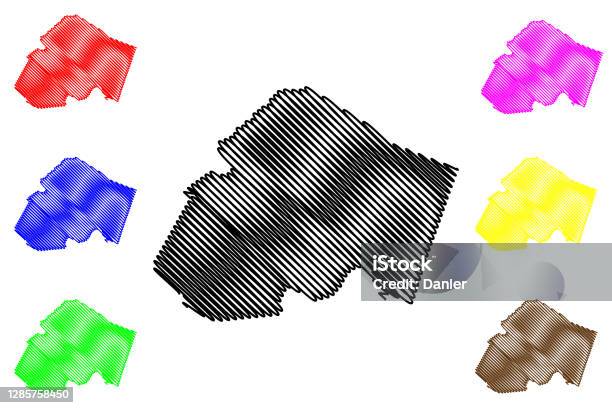 Lee County Kentucky Carte Vectorielle Illustration Scribble Croquis Lee