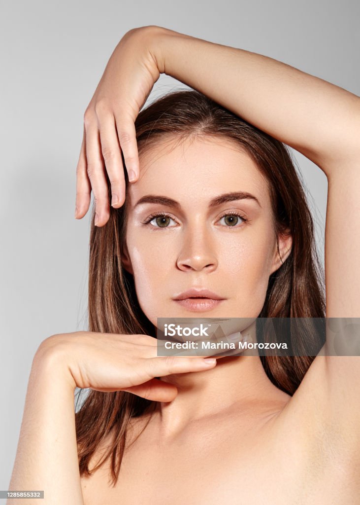 Potret Wajah Wanita Cantik Gadis Model Spa Cantik Dengan Kulit Segar