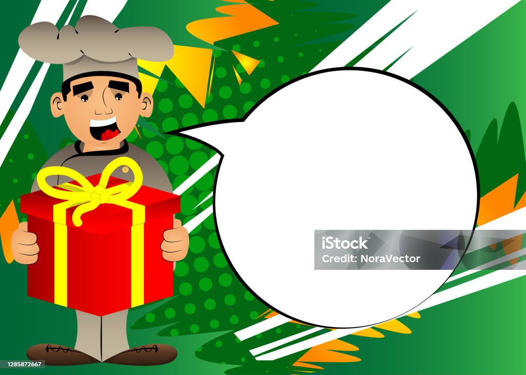 Koki Berseragam Memegang Kotak Hadiah Besar Ilustrasi Stok - Unduh ... Koki Berseragam Memegang Kotak Hadiah Besar Ilustrasi Stok - Unduh ...