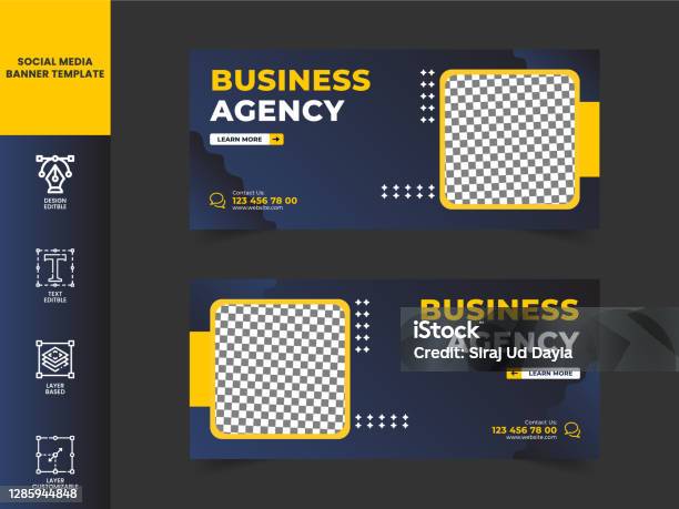 Pemasaran Digital Template Sampul Media Sosial Set Templat Iklan Grafik