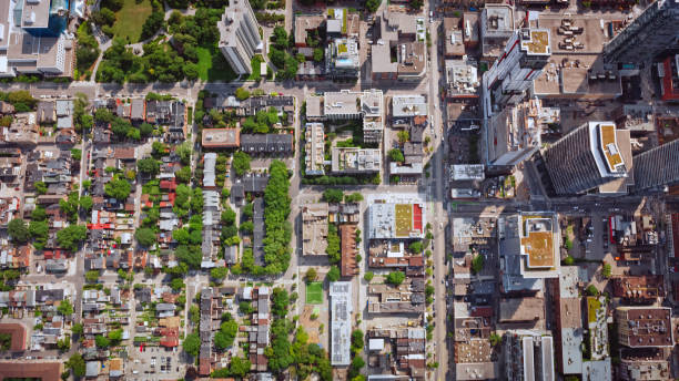 Free Stock Photo of Aerial View of City With Abundant Trees | Download ...